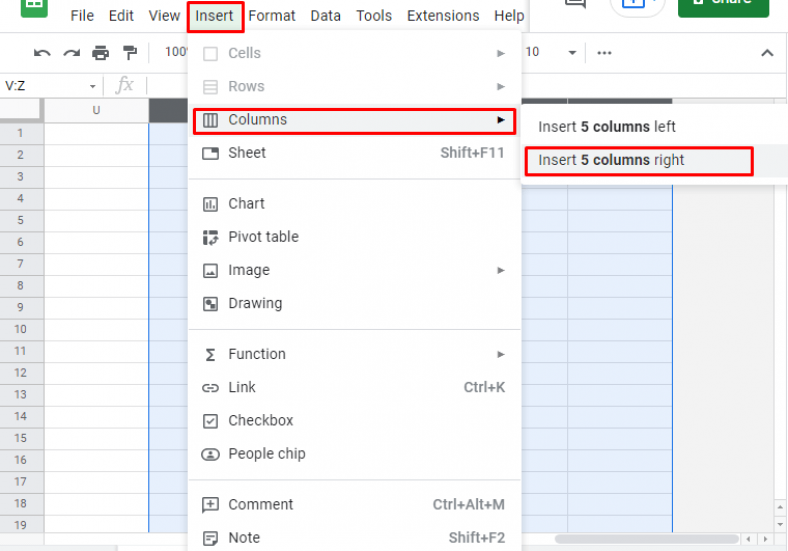 How to Have More than 26 Columns in Google Sheets - OfficeWheel