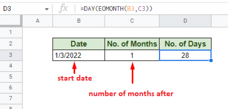 Find Number of Days in a Month in Google Sheets (An Easy Guide ...