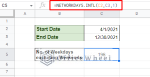 Calculate with Weekdays Only in Google Sheets (An Easy Guide) - OfficeWheel