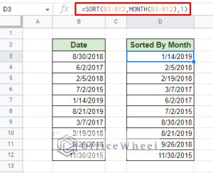 How to Organize Google Sheets by Date (3 Easy Ways) - OfficeWheel