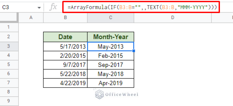 Convert Date to Month and Year in Google Sheets (A Comprehensive Guide ...