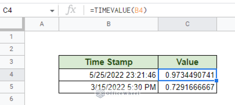 How to Use TIMEVALUE in Google Sheets (An Easy Guide) - OfficeWheel