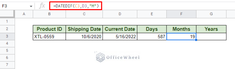 Use DATEDIF from Today in Google Sheets (An Easy Guide) - OfficeWheel