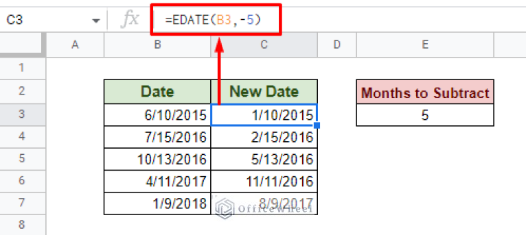 How to Subtract Months from Date in Google Sheets (3 Easy Ways ...