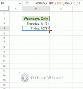 Calculate with Weekdays Only in Google Sheets (An Easy Guide) - OfficeWheel