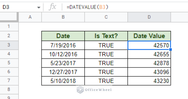 How to Convert Text to Date in Google Sheets (3 Easy Ways) - OfficeWheel