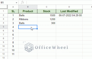 Apply an Automatic Timestamp Using Google Sheets Script (3 Easy ways) - OfficeWheel