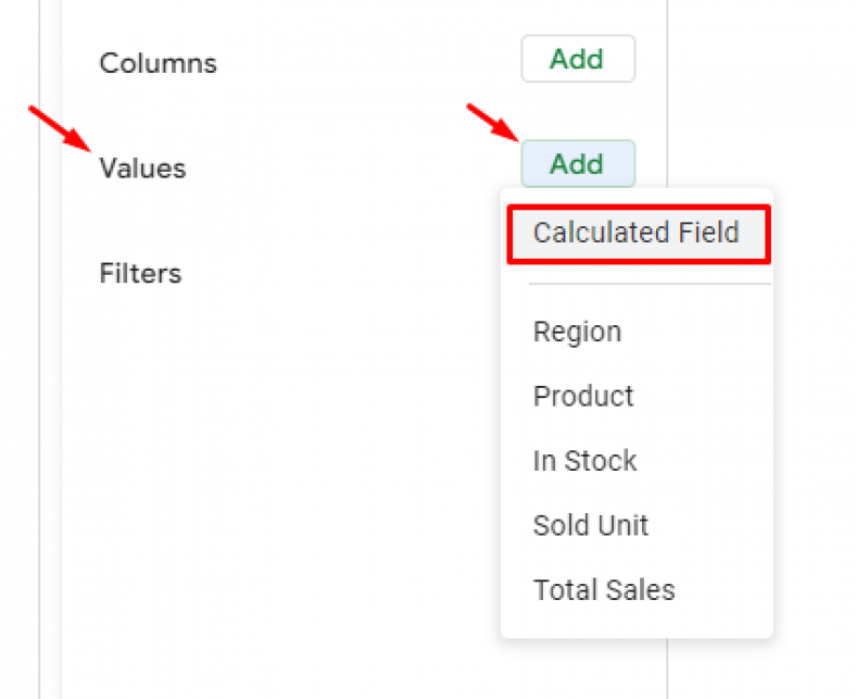 How to Apply and Work with a Calculated Field of a Google Sheets Pivot ...