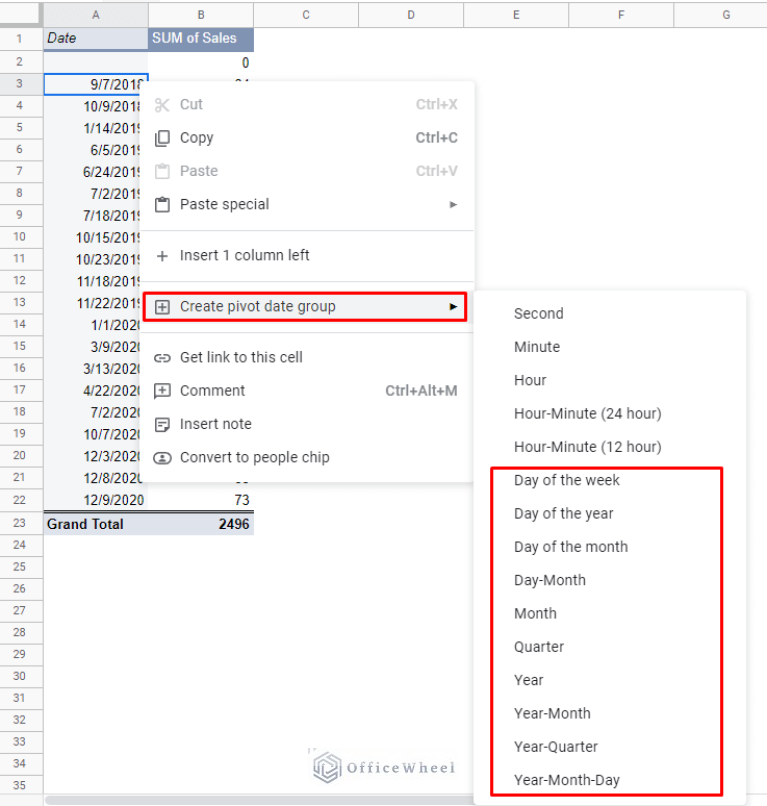 Group Dates in a Google Sheets Pivot Table (An Easy Guide) - OfficeWheel