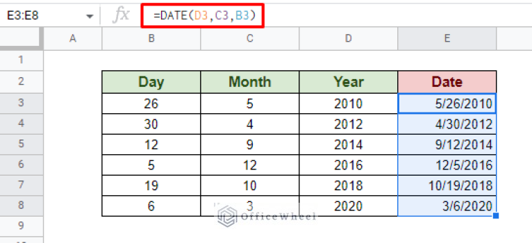 How to Use the DATE function in Google Sheets (An Easy Guide) - OfficeWheel