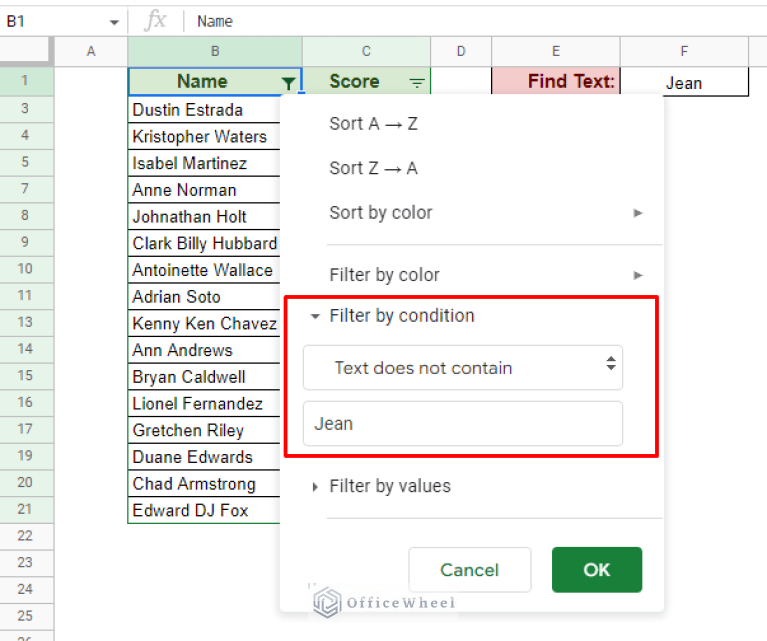 Google Sheets: Filter Data if it Contains Value (A Comprehensive Guide) - OfficeWheel
