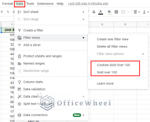 Filter Data Using Filter Views in Google Sheets (An Easy Guide) - OfficeWheel