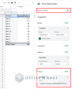 Find the Top 10 Values in a Google Sheets Pivot Table (2 Easy Examples) - OfficeWheel