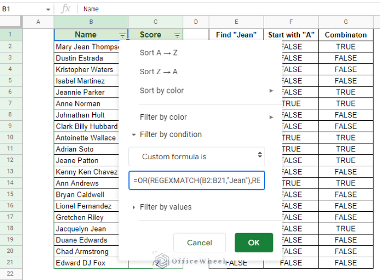 Google Sheets: Filter Data if it Contains Value (A Comprehensive Guide) - OfficeWheel