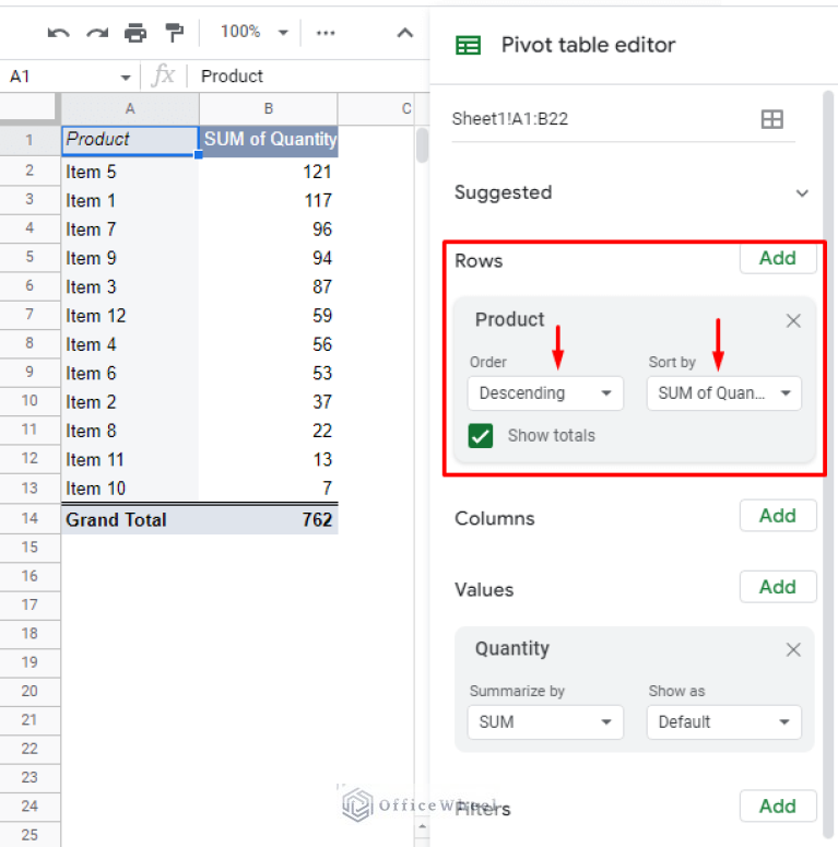 Find The Top 10 Values In A Google Sheets Pivot Table 2 Easy Examples 