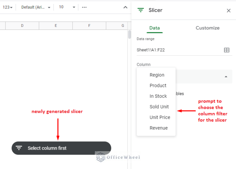 Apply a Pivot Table Slicer in Google Sheets (An Easy Guide) - OfficeWheel