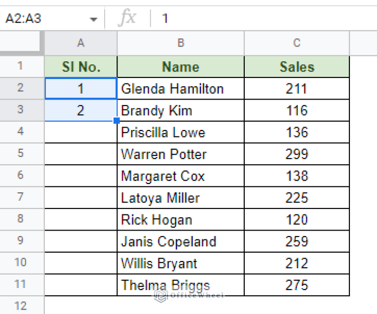 How to Autofill Numbers in Google Sheets (An Easy Guide) - OfficeWheel