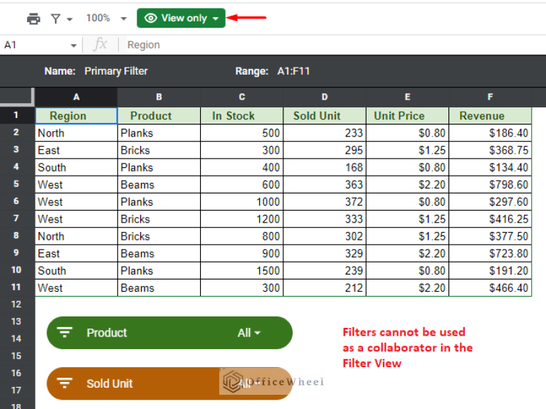 Google Sheets: Slicer VS Filter (A Comprehensive Guide) - OfficeWheel