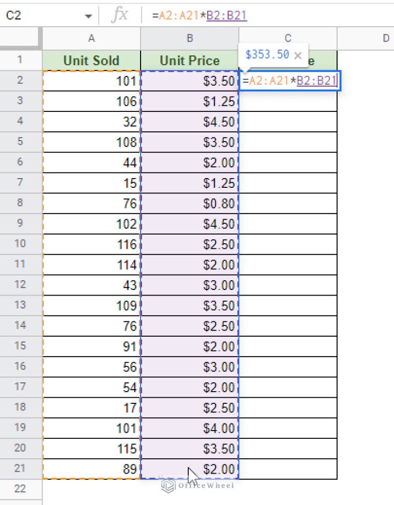 How to Autofill Formula in Google Sheets (3 Easy Ways) - OfficeWheel