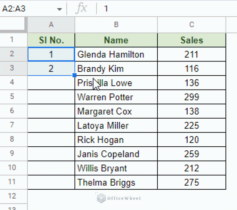 How to Autofill Numbers in Google Sheets (An Easy Guide) - OfficeWheel