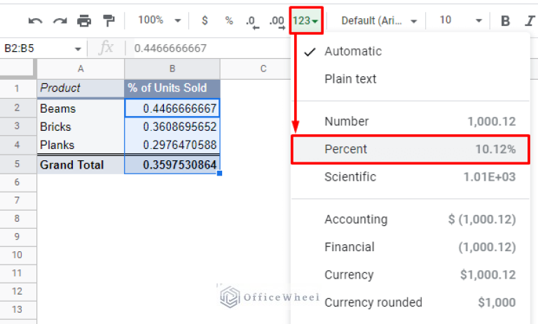 Google Sheets Pivot Table: Calculate the Percentage of Total (2 Easy ...