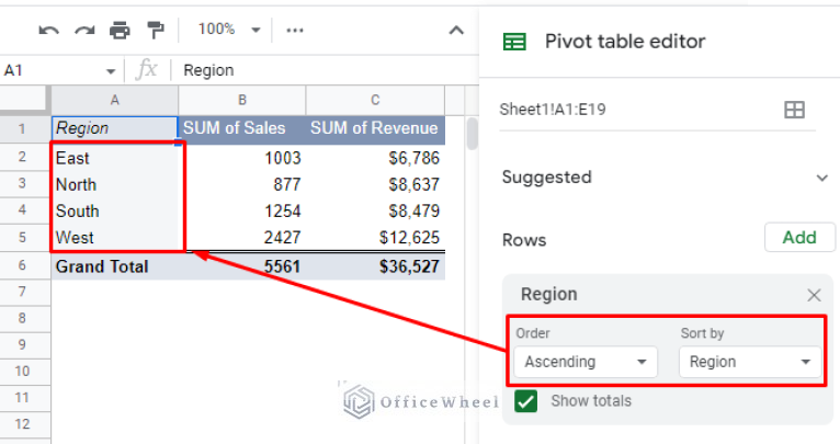 Google Sheets Pivot Table: Sort by Value (3 Easy Ways) - OfficeWheel