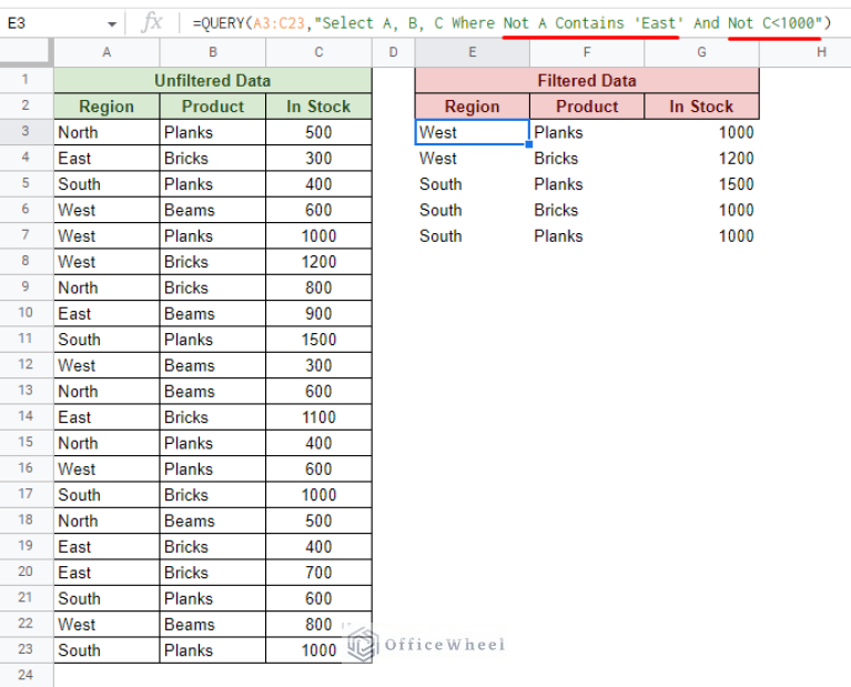 How to Filter with QUERY for Multiple Criteria in Google Sheets (An Easy Guide)