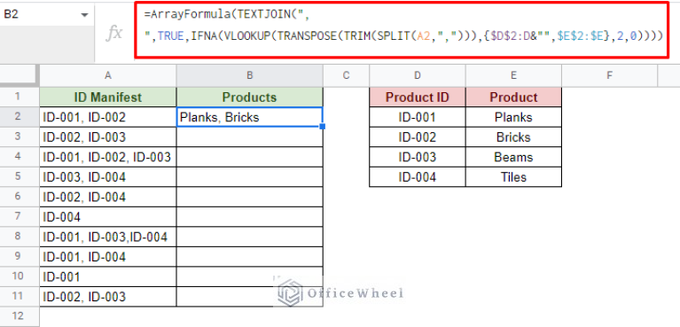 How to Substitute Multiple Values in Google Sheets (An Easy Guide) - OfficeWheel