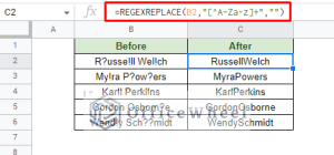 How to Remove Characters from a String in Google Sheets (6 Easy Examples)