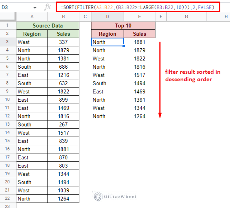 Google Sheets: The FILTER Function (A Comprehensive Guide) - OfficeWheel