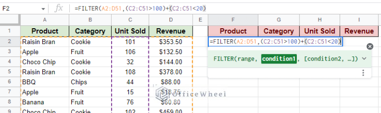 Google Sheets: Filter for Multiple Criteria with Formula (2 Easy Ways ...