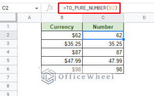 Google Sheets: Convert Text to Number (6 Easy Ways) - OfficeWheel