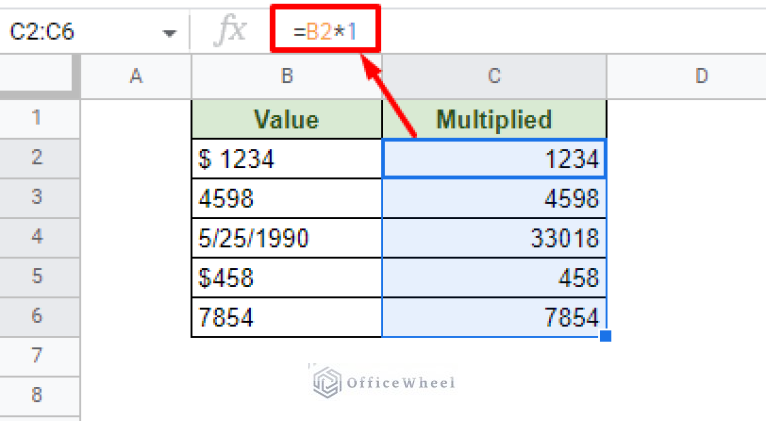 Google Sheets: Convert String to Number (4 Easy Ways) - OfficeWheel