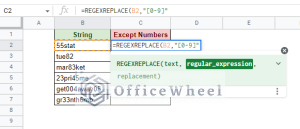 How to Remove Numbers from a String in Google Sheets
