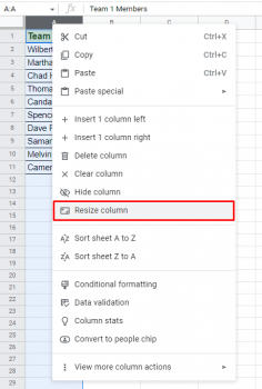 How to Format Cell Size in Google Sheets - OfficeWheel