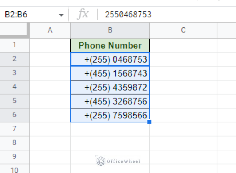 Format a Number with a Formula in Google Sheets - OfficeWheel
