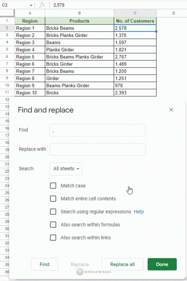 How to Remove Comma in Google Sheets (3 Easy Ways)