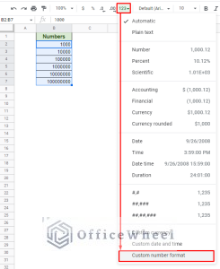 How to Add Commas to Numbers in Google Sheets - OfficeWheel