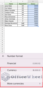 How to Format Currency in Google Sheets (An Easy Guide) - OfficeWheel