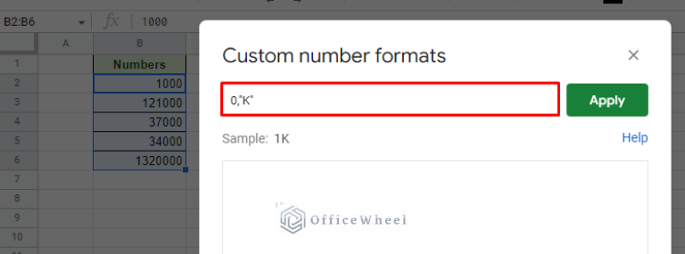 Format a Number with a Formula in Google Sheets - OfficeWheel