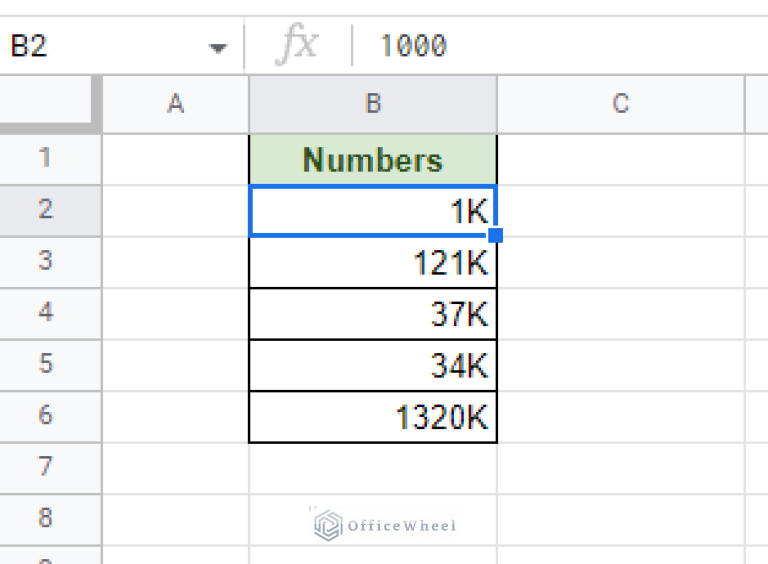 Format a Number with a Formula in Google Sheets - OfficeWheel