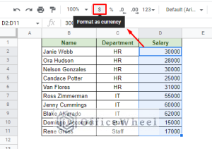 How to Format Currency in Google Sheets (An Easy Guide) - OfficeWheel