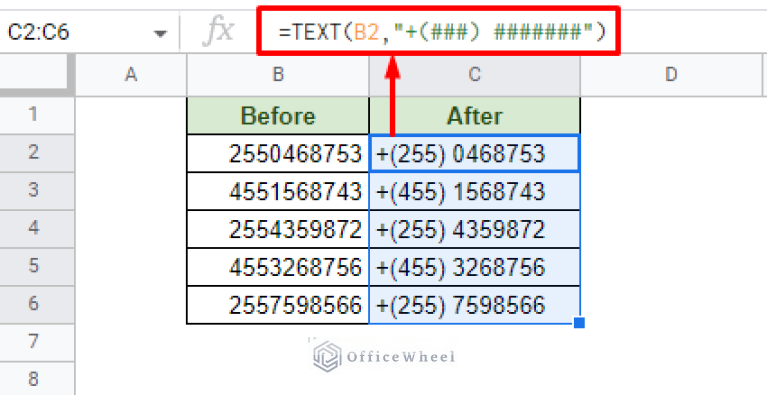 Format a Number with a Formula in Google Sheets - OfficeWheel