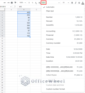 How to Change a Number Format in Google Sheets (An Easy Guide) - OfficeWheel