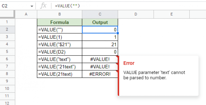 Google Sheets: The VALUE Function (An Easy Guide) - OfficeWheel