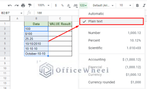 Google Sheets: The VALUE Function (An Easy Guide) - OfficeWheel