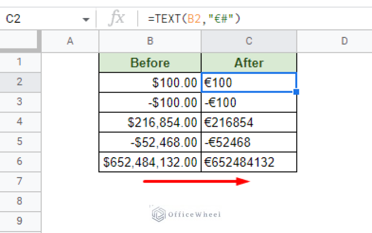 Format a Number with a Formula in Google Sheets - OfficeWheel