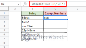 How to Remove Numbers from a String in Google Sheets