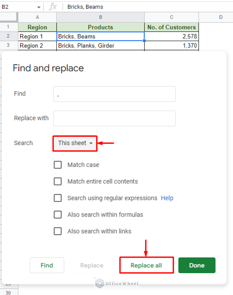 How to Remove Comma in Google Sheets (3 Easy Ways)