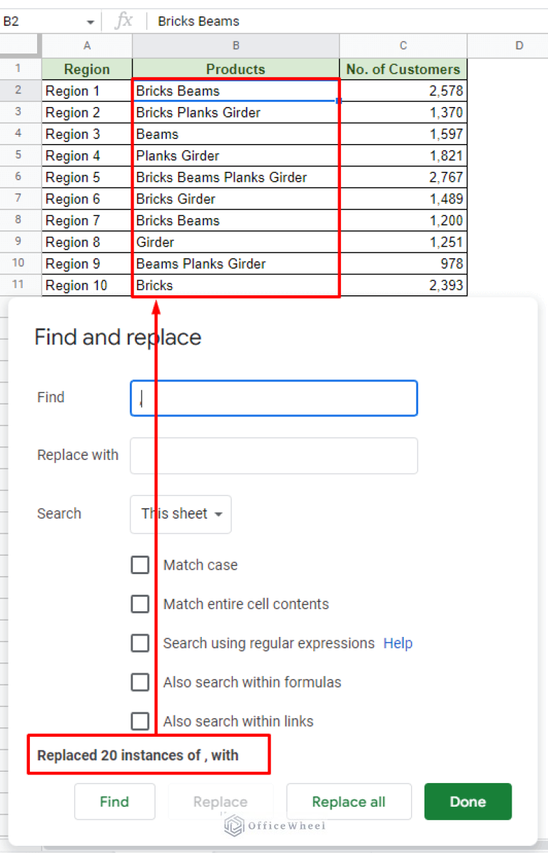 How to Remove Comma in Google Sheets (3 Easy Ways)